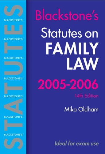 Blackstone's Statutes Family Law 2005-2006 By Mika Oldham 9780199283217 ...