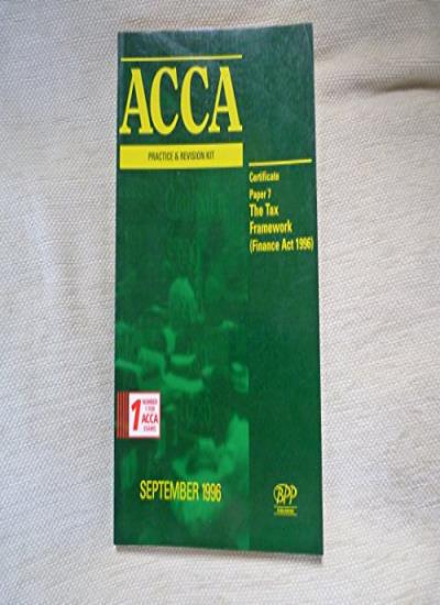 Certificate (Paper 7) (ACCA) By Association of Chartered Certified ...