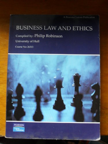 Business Law and Ethics (second edition) By Philip Robinson 857765000 | eBay UK